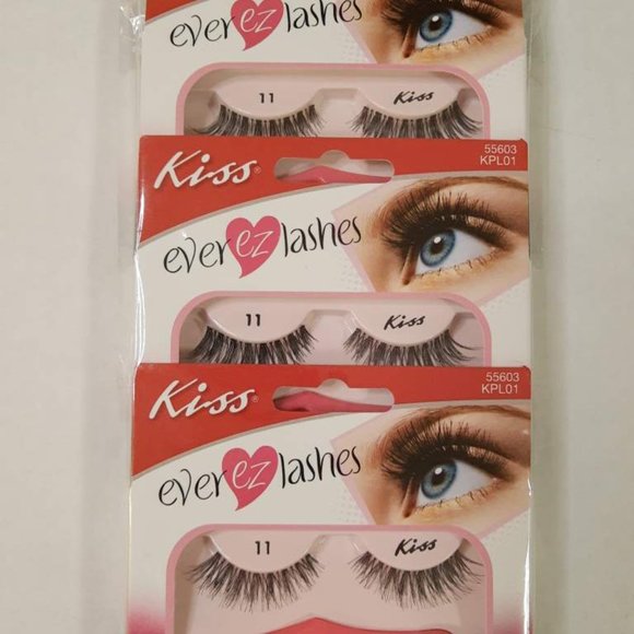 Kiss | Makeup | Kiss Ever Ez Lashes Human Hair Lashes 3 Pack | Poshmark